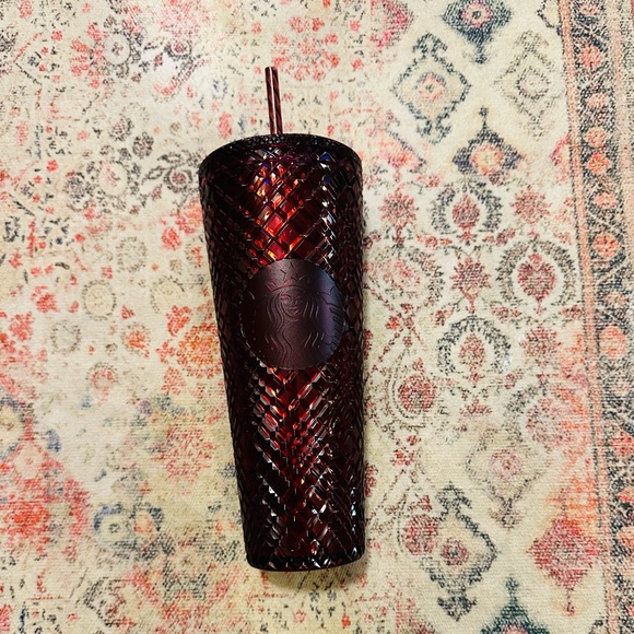 Starbucks | Kitchen | Starbucks 222 Holiday Ruby Red Crystal Iridescent ...